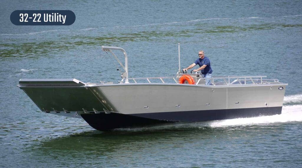 Munson 32' Series / Custom welded aluminum boats.