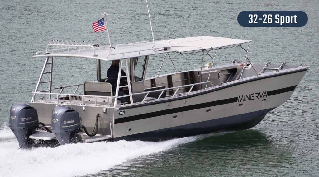 Munson 32' Series / Custom welded aluminum boats.