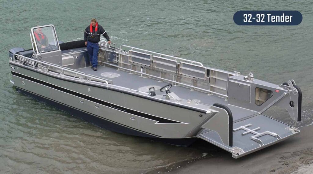 Munson 32' Series / Custom welded aluminum boats.