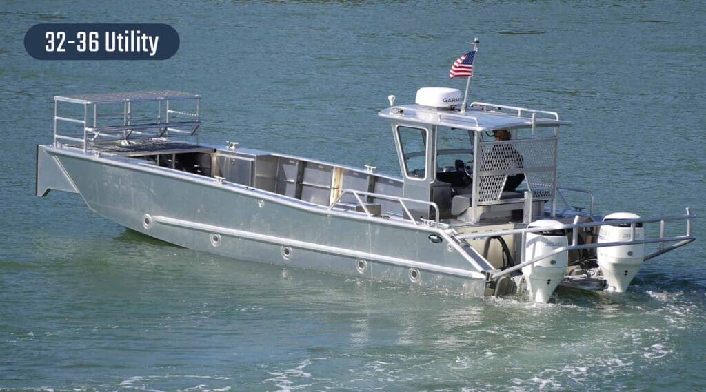 Munson 32' Series / Custom welded aluminum boats.