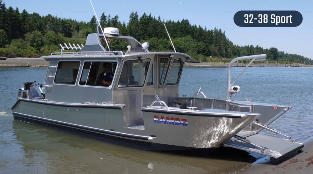 Munson 32' Series / Custom welded aluminum boats.