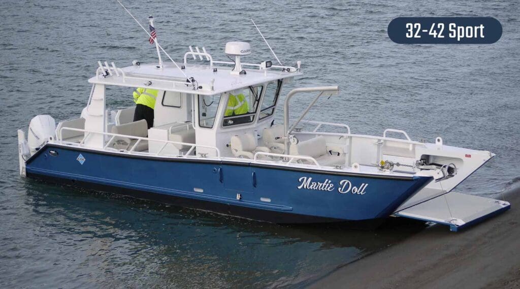 Munson 32' Series / Custom welded aluminum boats.